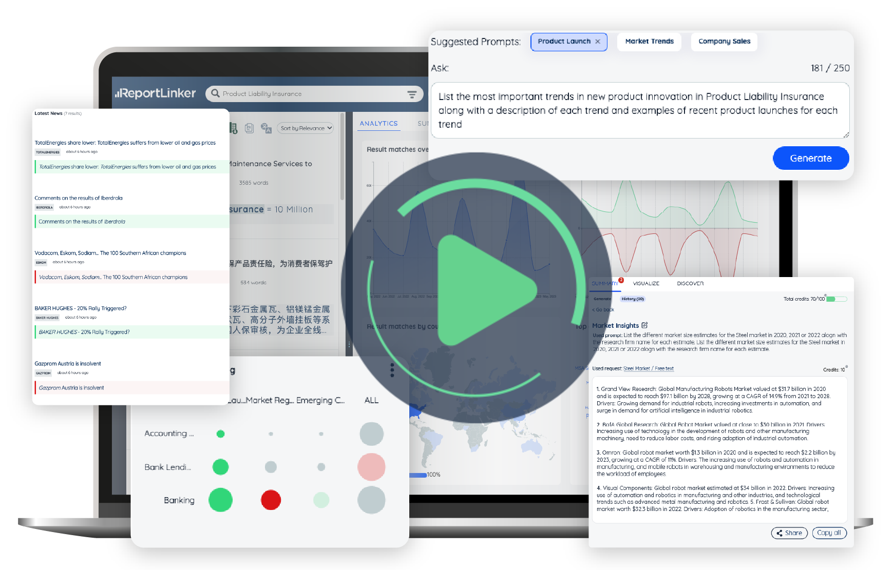 Watch ReportLinker's AI in action